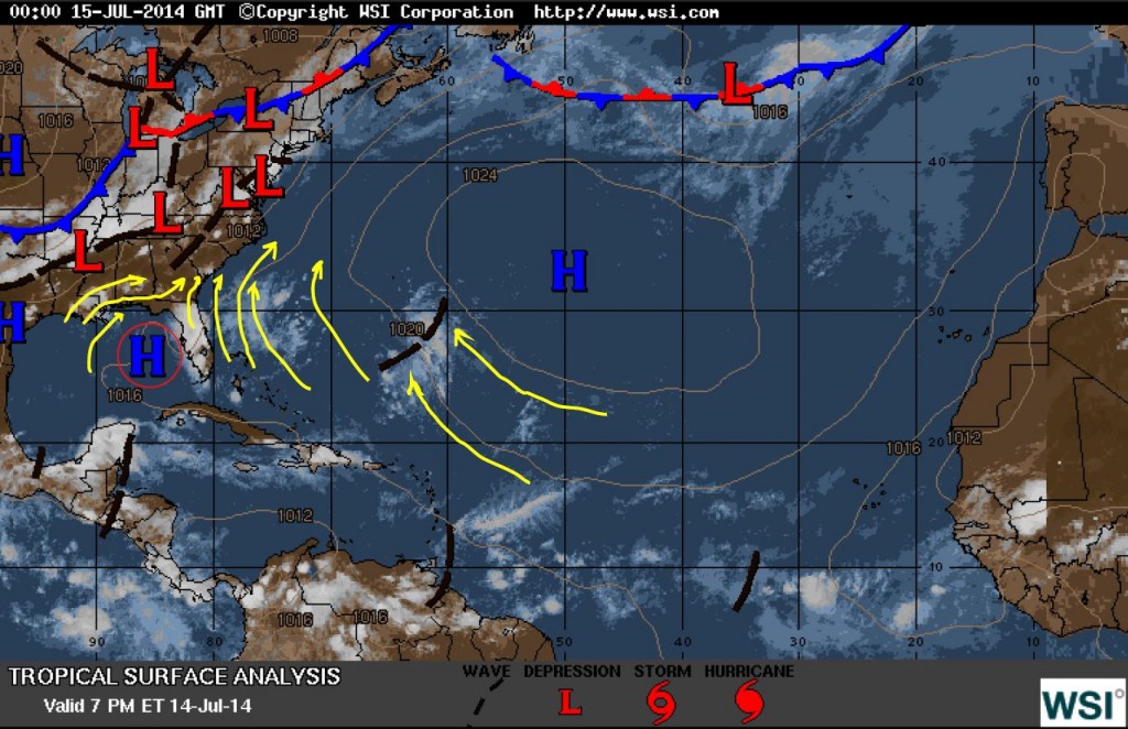 Bermuda-Azores High Reigns in July. - Blog.WeatherFlow.com