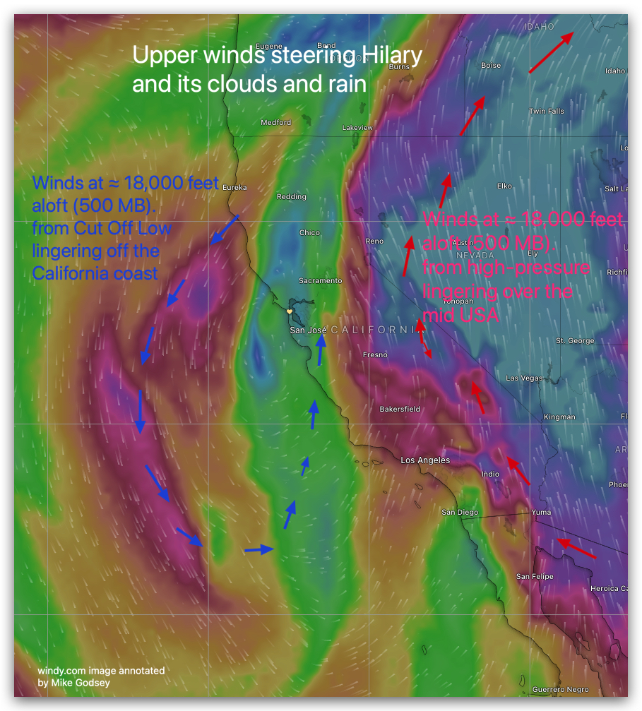 Hilary Trajectory: Warm water, Upper high pressure, Cut-off Low ...